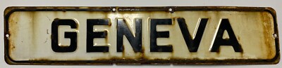 1950's San Francisco Vintage Porcelain on Steel Street Sign - GENEVA | eBay