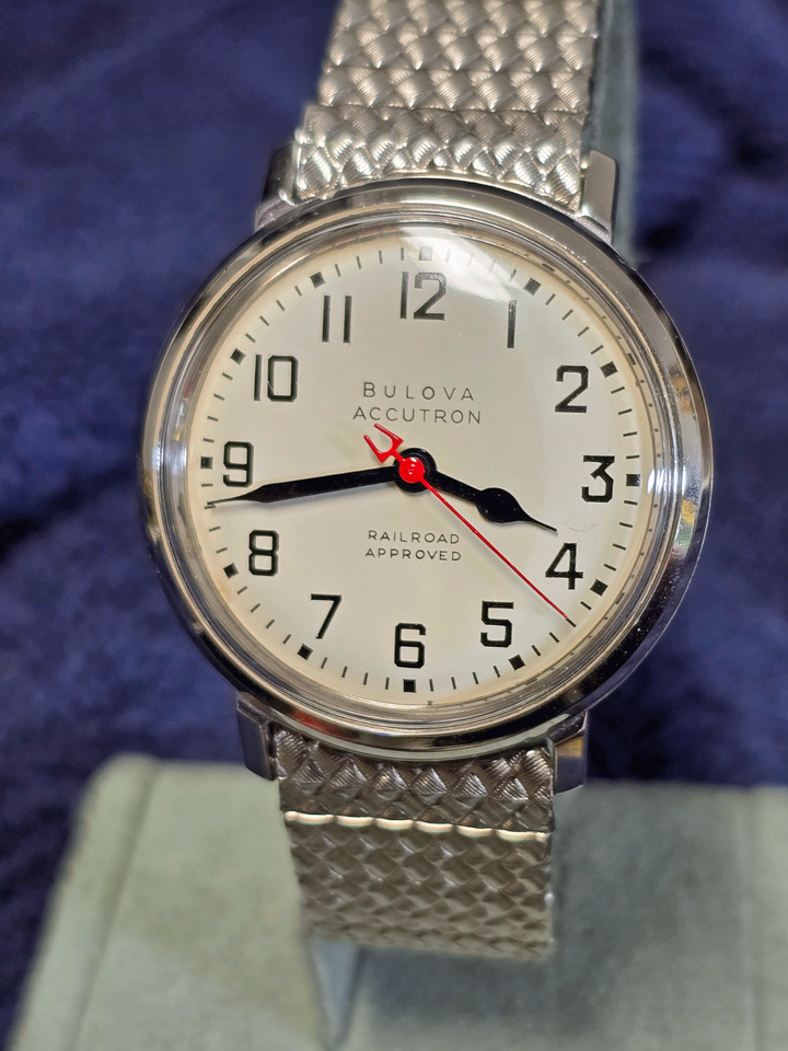 Vintage All Origin Accutron 214 Stainless Railroad Appd. w/ NOS band ...