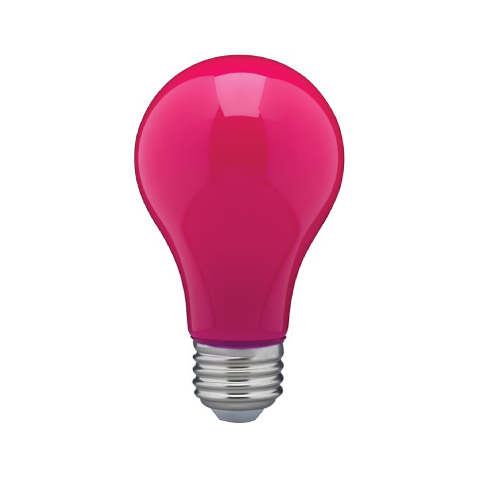 Pack LED BULB BLUE GREEN RED YELLOW ORANGE PINK A19 Medium E26 60W Watt ...