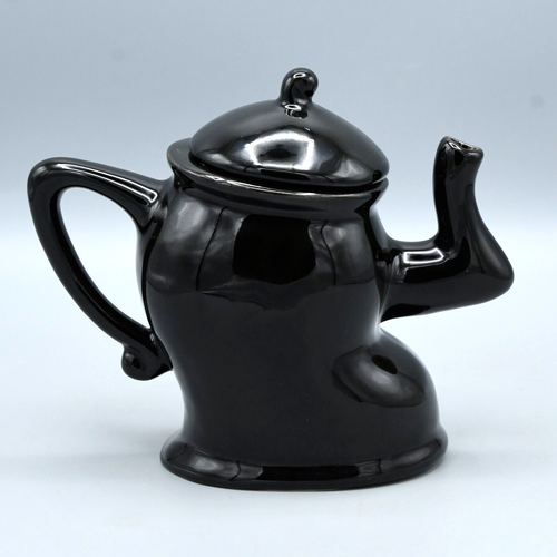 Ganz Dancing Teapot Whimsical Vintage Art Decoration Ceramic Black ...