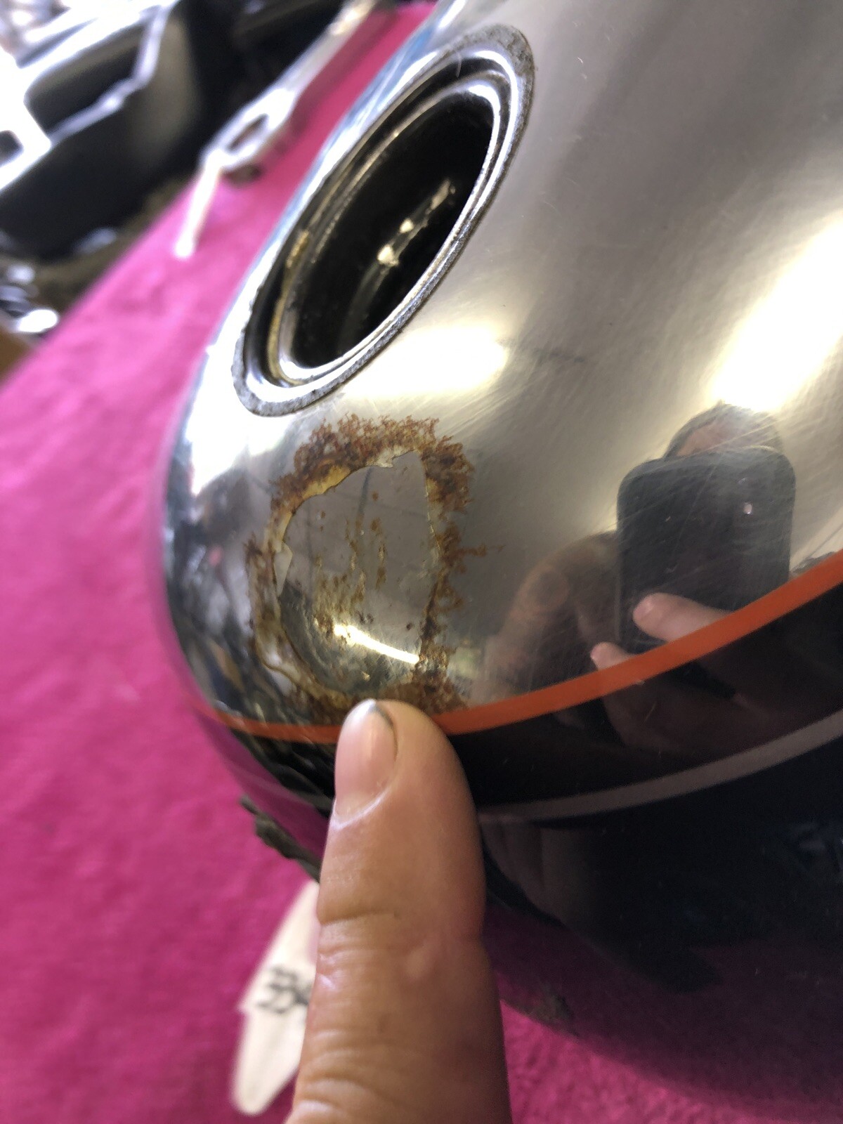 Harley Cvo Breakout Break Out Gas Fuel Tank Chrome Blem Damage Oem ...
