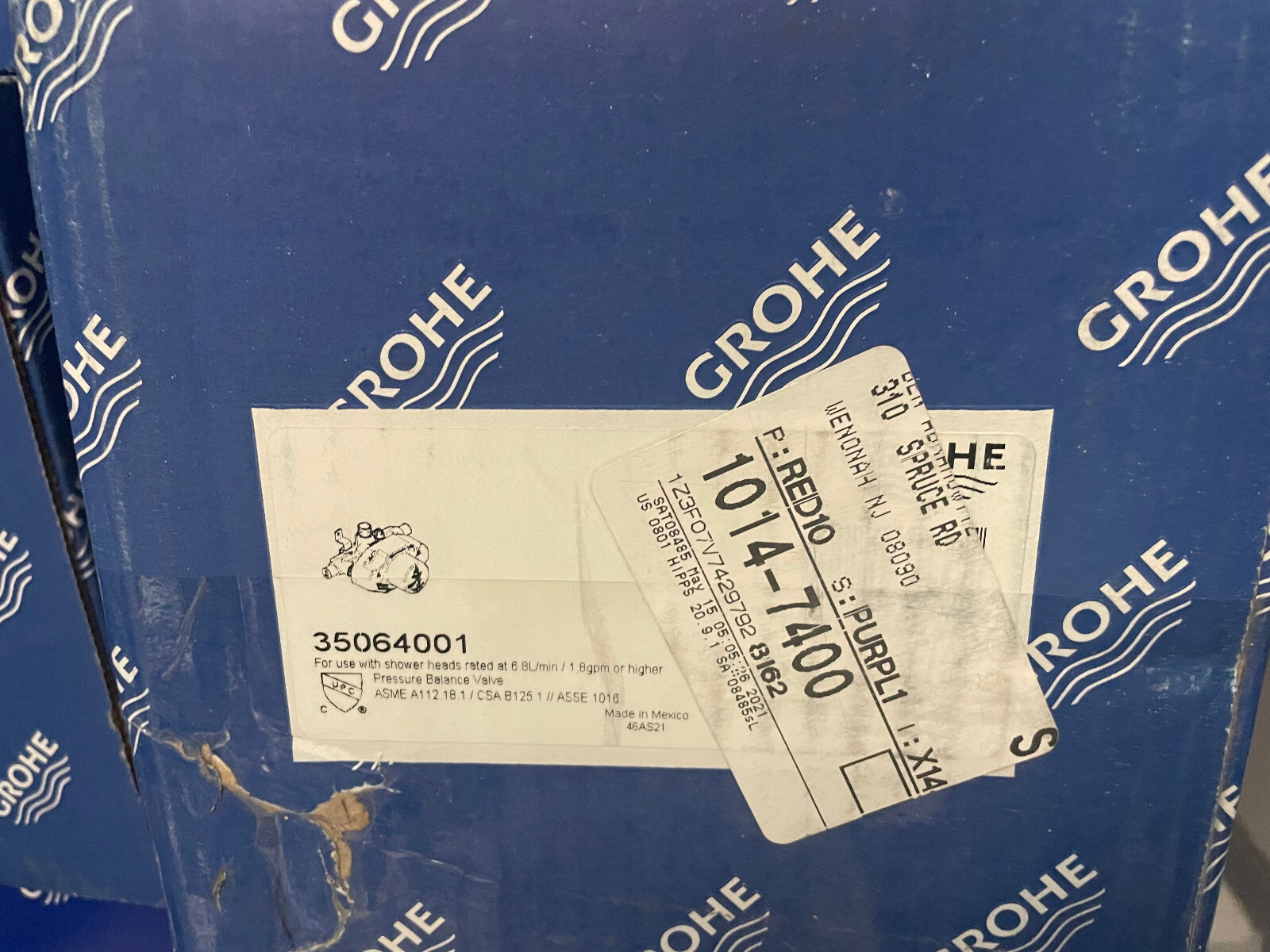 GROHE 35064001 Grohsafe Universal Pressure Balance Rough-In Valve in ...
