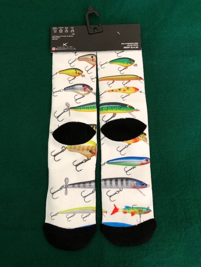 ODD SOX Fishing Lure Crew Socks (1 Pair) fits sizes 6-13 | eBay