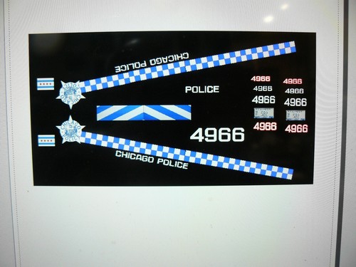 Chicago Illinois Police SUV Decals 1:64 two for one money | eBay