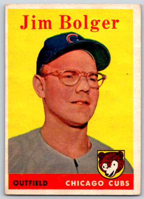 1958 Topps JIM BOLGER #201 Chicago CUBS Off center Fast FREE Ship! | eBay