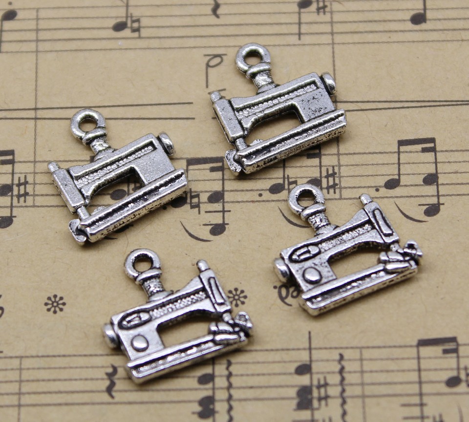 10/20/60pc Jewelry Making DIY Sewing Machine Alloy Charm Pendant ...
