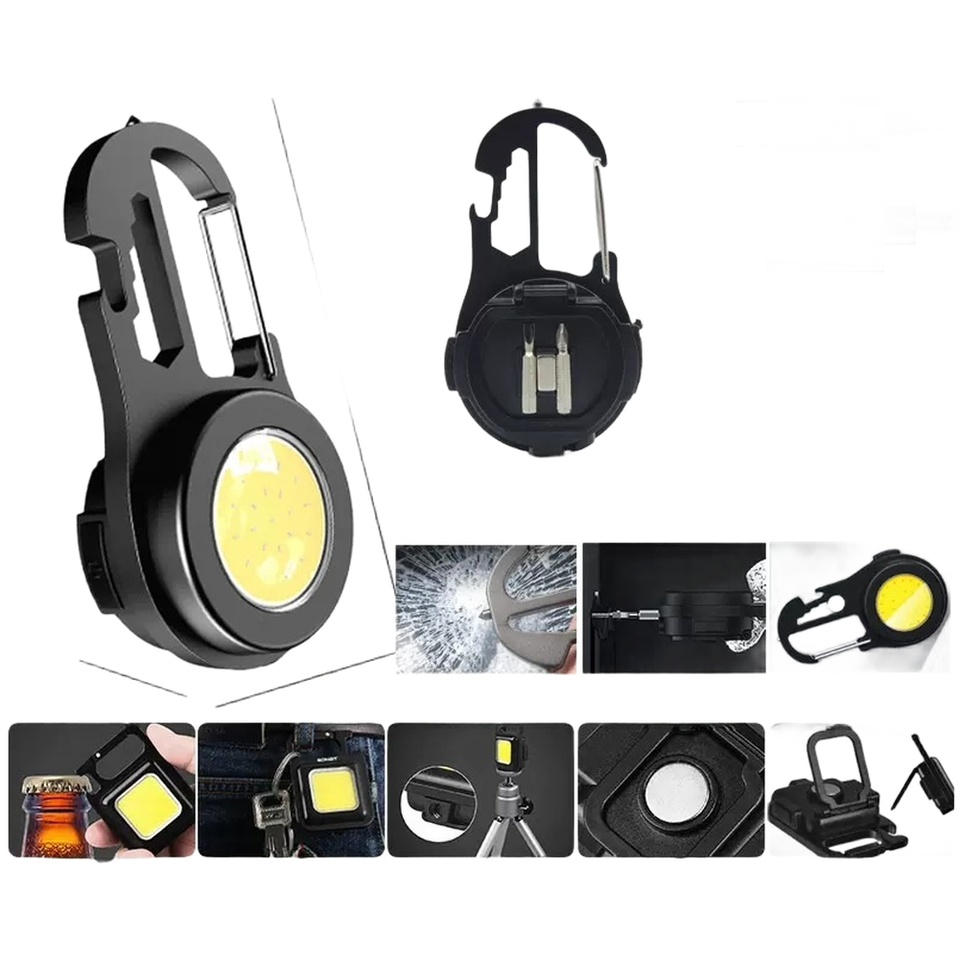 Pocket Size Rechargeable Keychain Light COB LED 100 Meter Beam And ...