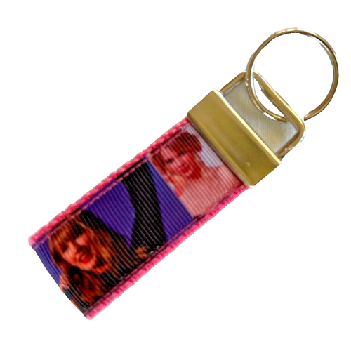 Handmade Mini Key Chain/Fob Decorated with TAYLOR SWIFT Pink Ribbon ...