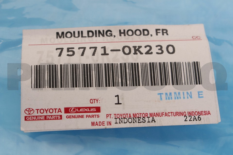 757710K230 Genuine Toyota MOULDING, HOOD, FRONT 75771-0K230 | eBay