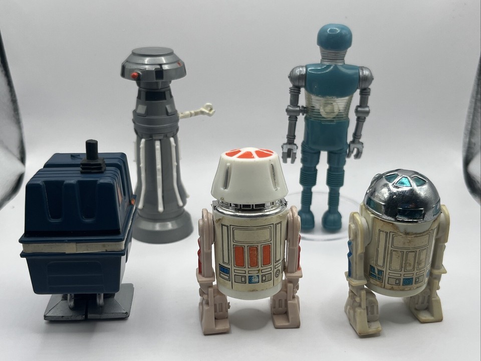Lot Of (5) Vintage 1977-80 Star Wars R2-D2, R5-D4, 2-1B, Gonk Power ...