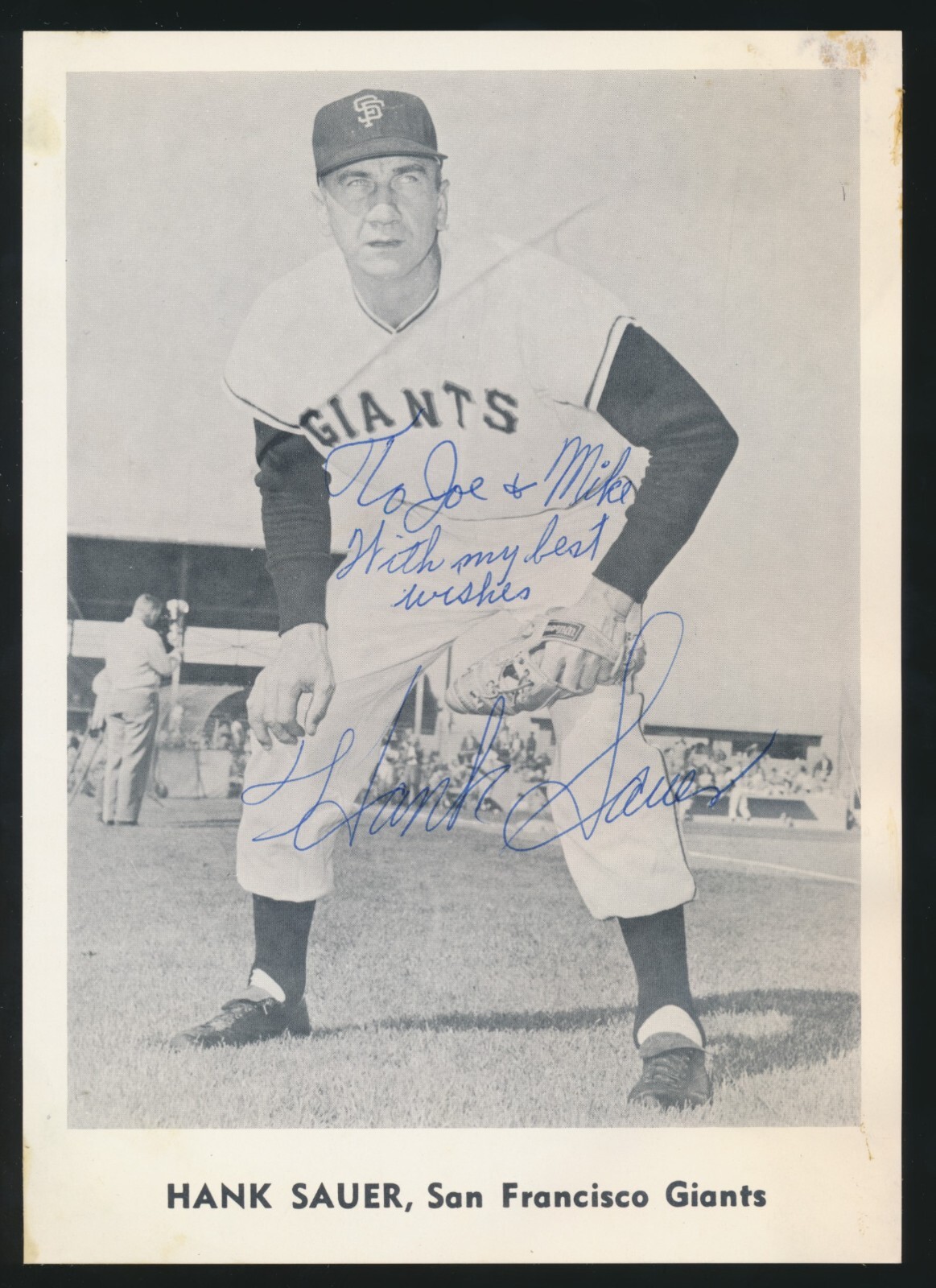 1959 Jay Publishing 5x7 Photo -HANK SAUER (S. F. Giants) *Autographed ...