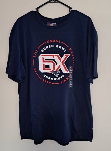 New England Patriots NFL Majestic Men's Big & Tall 6X Super Bowl Champs ...