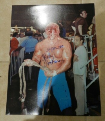 "SUPERSTAR" BILLY GRAHAM AUTOGRAPHED 16x20 PHOTO WWE W/PROOF | eBay
