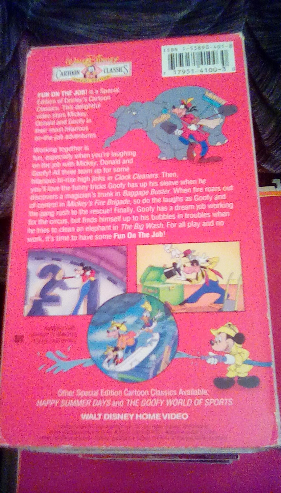 Walt Disney Cartoon Classics Special Edition Fun On The Job! VHS 1930s ...