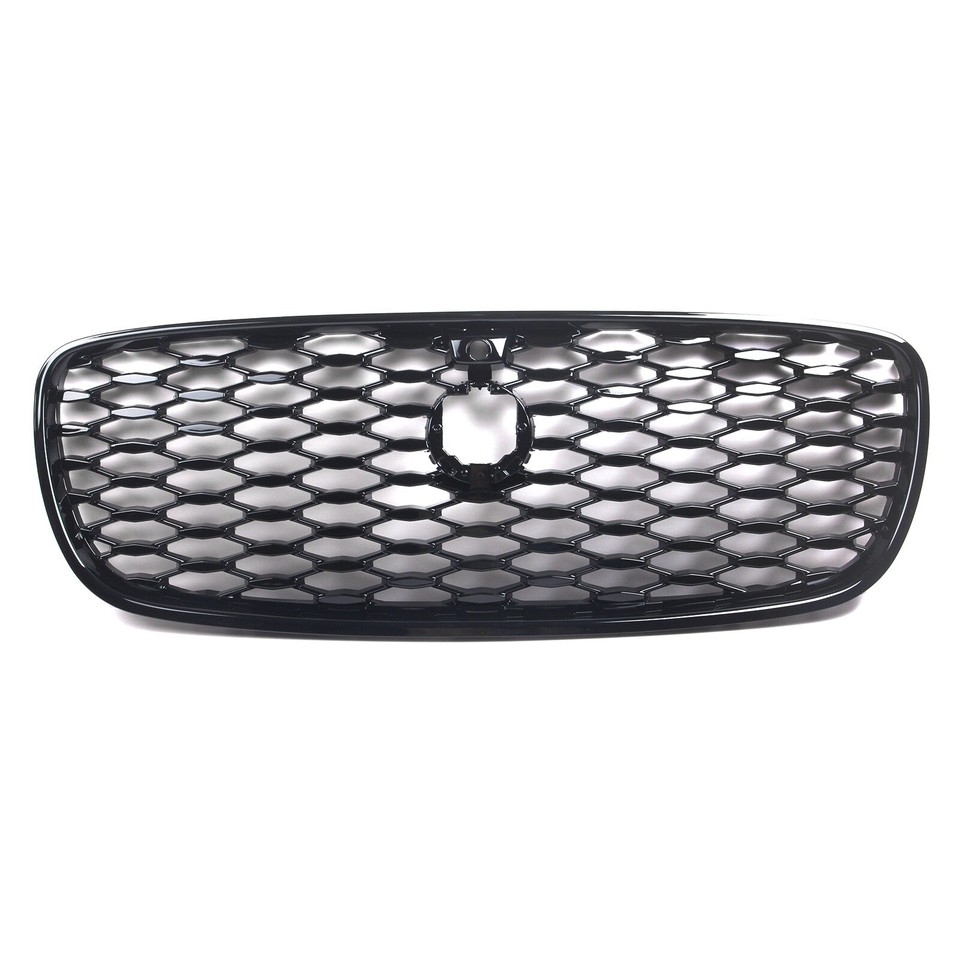 Gloss Black Front Bumper Mesh Upper Grille W/camera Fit Jaguar XF 2021 ...