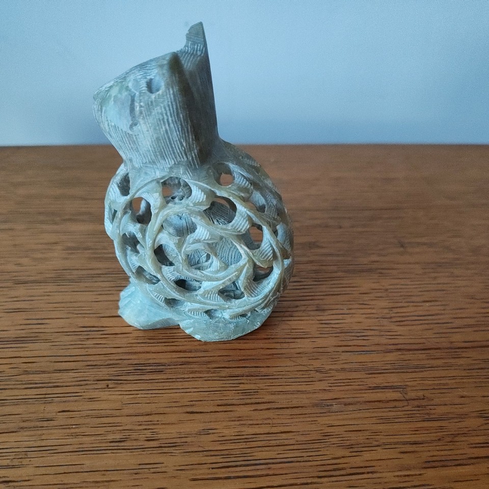 stone hand craved cat with kitten inside | eBay UK