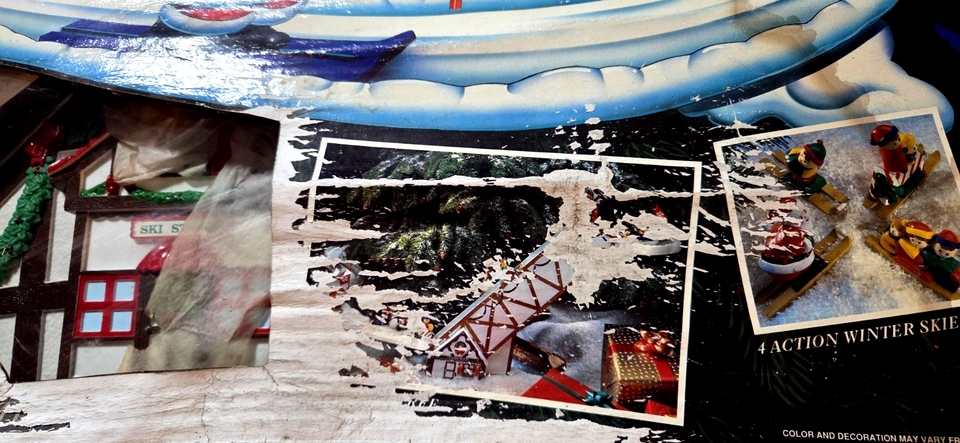 Mr. Christmas Santa's Ski Slope Ski Lift Ski Slope Toy Tree Decoration ...