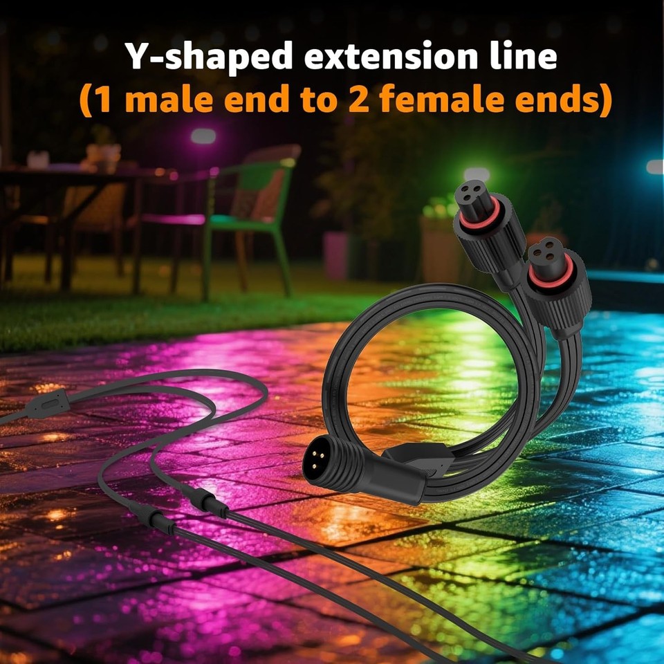 Y-Splitter Extension Cable for Govee Permanent Outdoor Lights ...