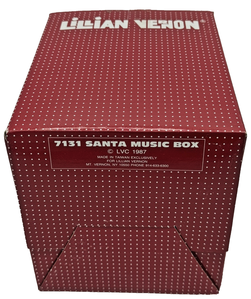 Lillian Vernon Victorian Christmas 1987 Santa in a Box 6" Music Box ...