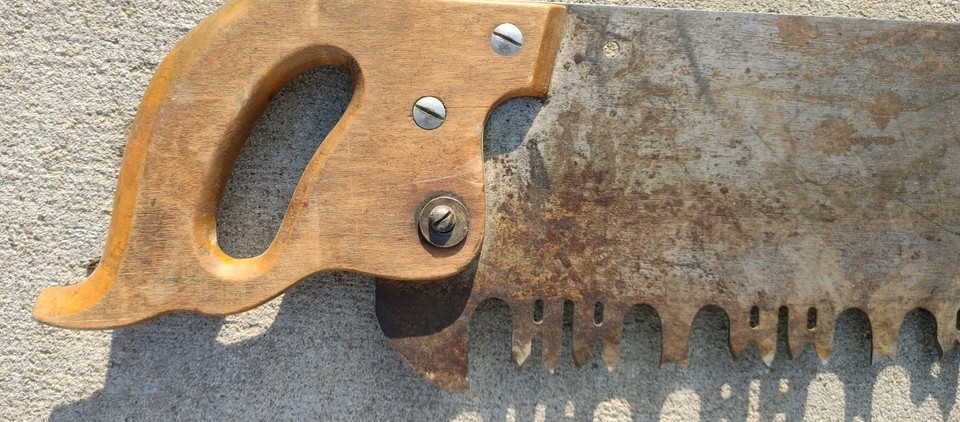 Antique Warranted Superior One Man Crosscut Saw M Tooth Champion Raker ...
