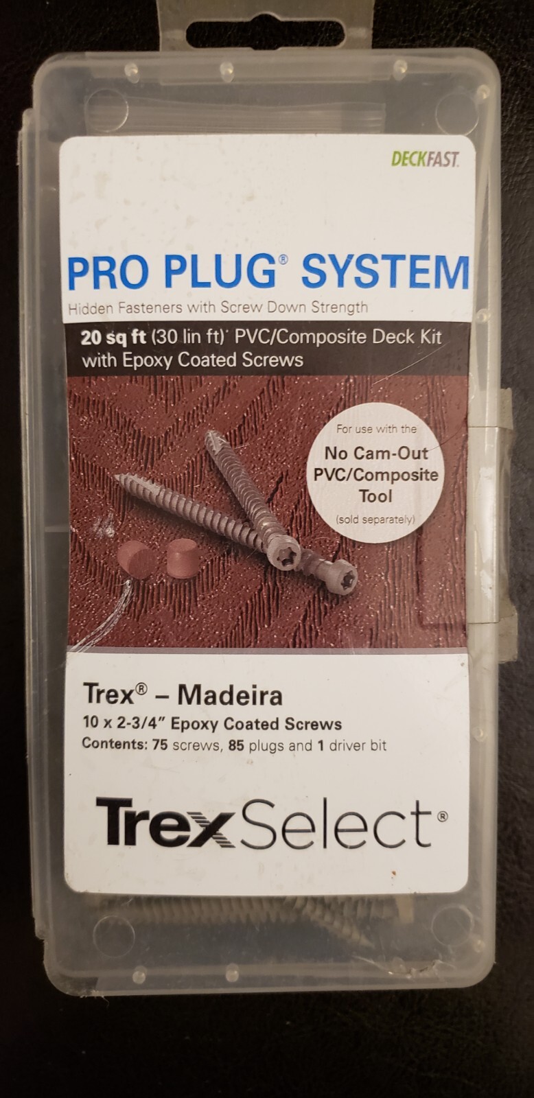 Trex Pro Plug System 2 3/4" Madeira 20sq Ft for sale online | eBay