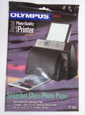 Olympus Digital High Speed Photo Quality Printer P-400 Gloss Paper 25Pk ...