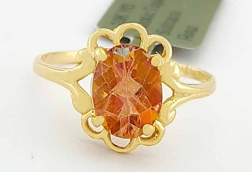 LAB CREATED 1.74 Cts AZOTIC TOPAZ RING 10k YELLOW GOLD - New With Tag ...