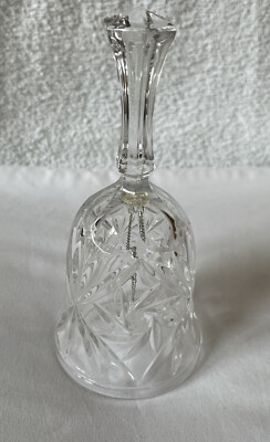 Vintage Crystal Glass Bell With Pinwheel & Star Pattern | eBay