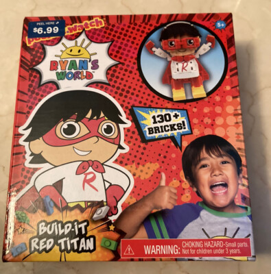 Ryans World Build It Red Titan Blocks Kit 130+ Bricks Pocket Watch | eBay