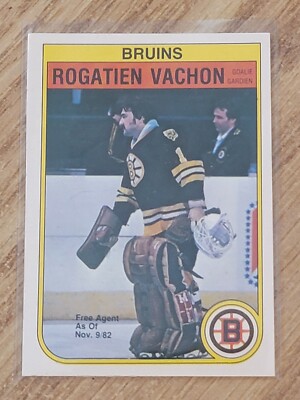 1X ROGATIEN ROGIE VACHON 1982 83 O Pee Chee #23 NMMT opc Boston Bruins ...