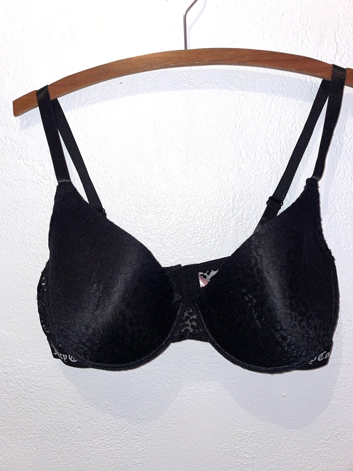 juicy couture bra black wire 40c cheetah lace - Gem