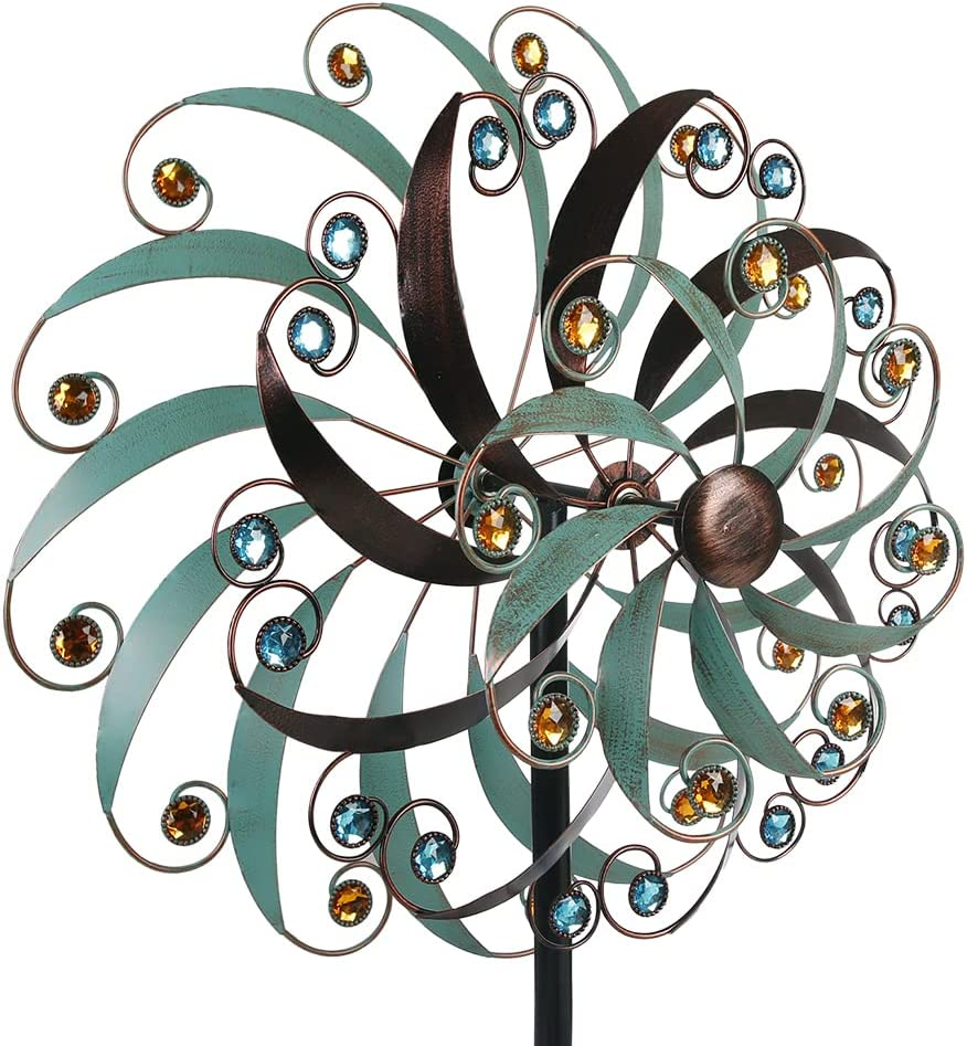 Large Metal Wind Spinners for Outdoor, Metal Yard Art Wind Sculptures ...