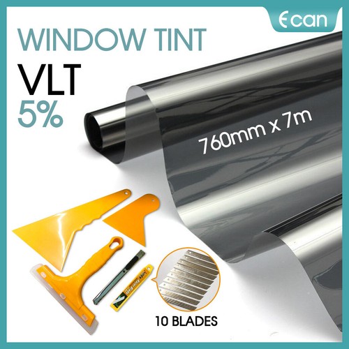 AU SHIP Car Home Window Tint Film Black Roll 5% VLT 760mm*7m Tinting ...