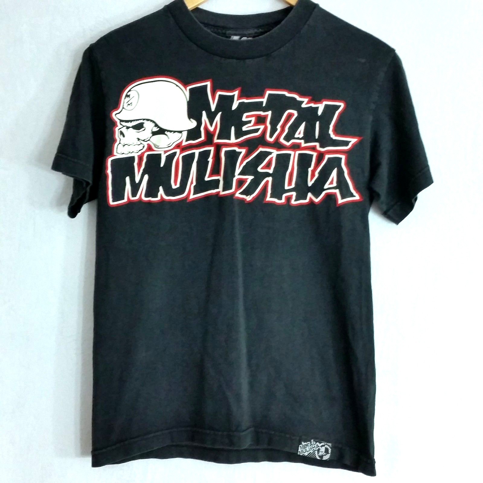 Metal Mulisha Skull Helmet Mens Small Black Tee Shirt Licensed Red ...