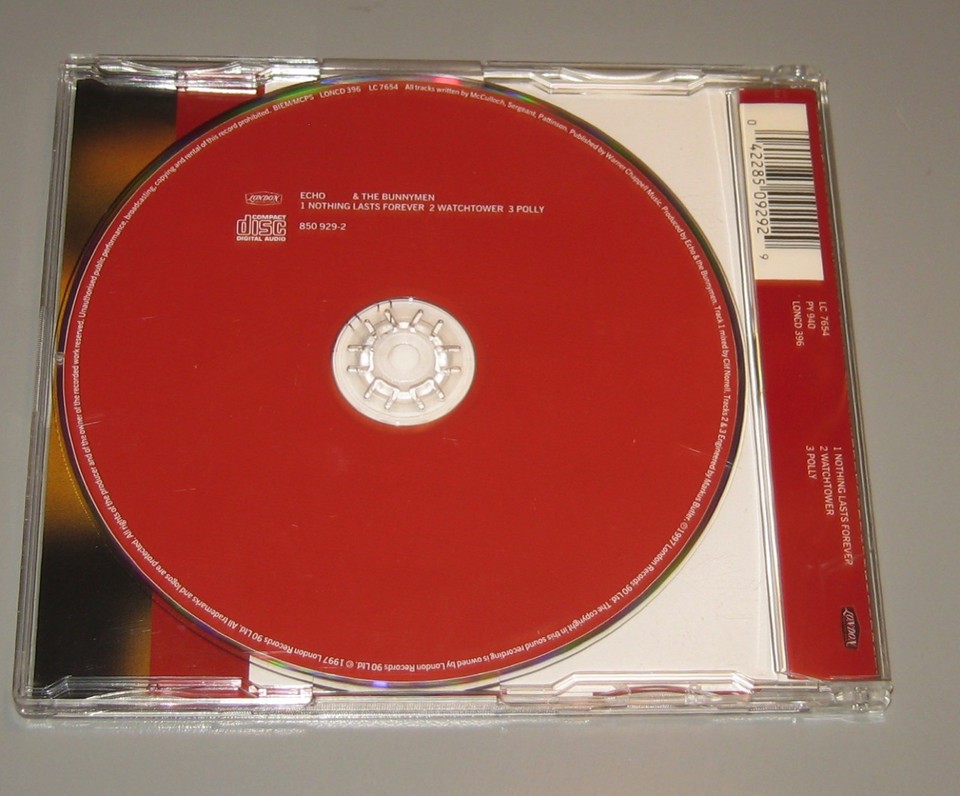 Echo & The Bunnymen - Nothing Lasts Forever 3-Track Maxi-Single (CD ...