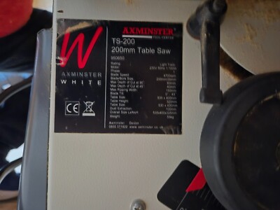 Axminster Table Saw TS200 - 240V - 200mm Blade - Used | eBay UK