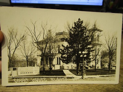 V5 IOWA Old Postcard Alcona Kossuth County Courthouse SINFULLY ...