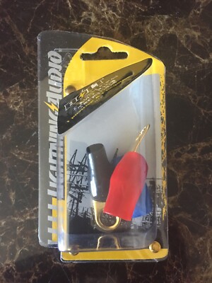 Lightning Audio Bolt Gold Plated 2 AWG Ring Terminals | eBay