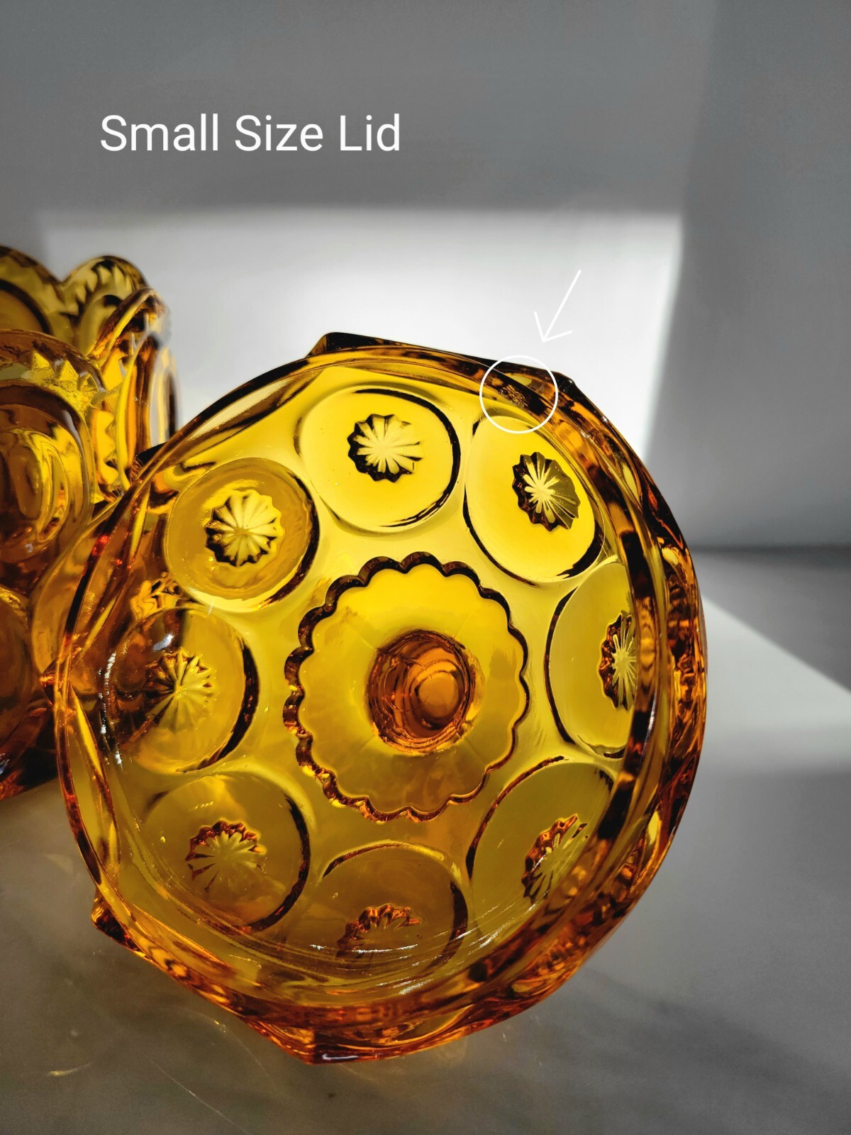 Vintage L.E Smith Glass Amber Moon & Star Jardiniere Set Excellent! 🍪 ️ ...