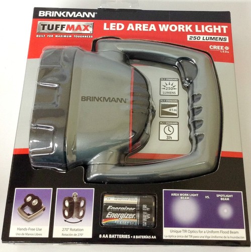 Brinkmann High Intensity Swivel Dual LED Area Work Light Flashlight 250 ...