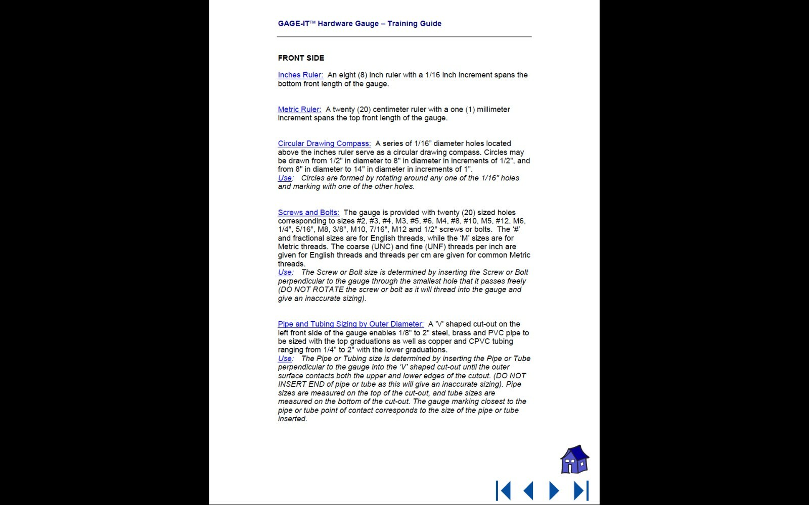 GAGE-IT Hardware Gauge Measuring Tool for Pipe Threads Wire Drills ...