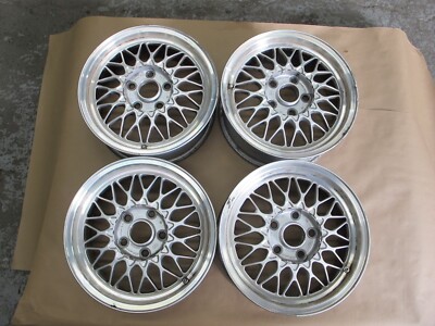 🥇89-91 MAZDA FC3S RX7 SET OF 4 BBS R15 15" ALLOY WHEEL RIM 15x6.5 ET40 ...