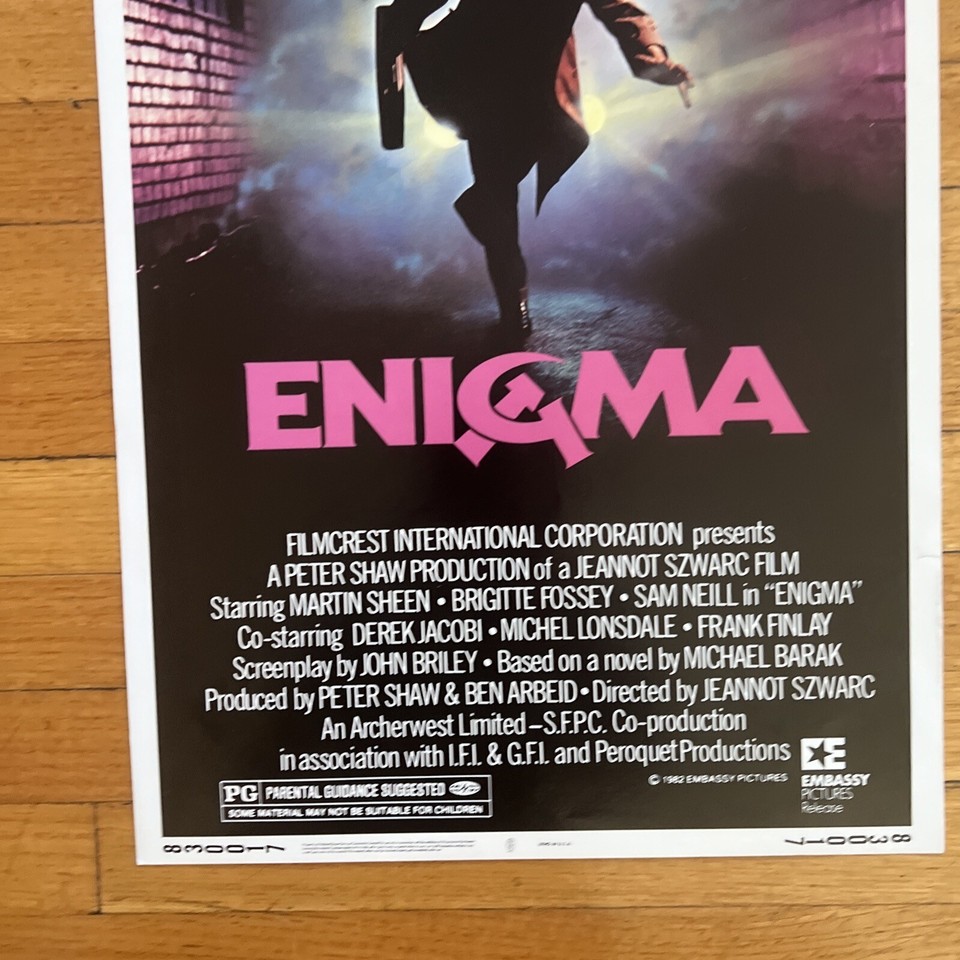 Enigma Spy Thriller Espionage Original Film Poster Lobby Insert 1970s ...