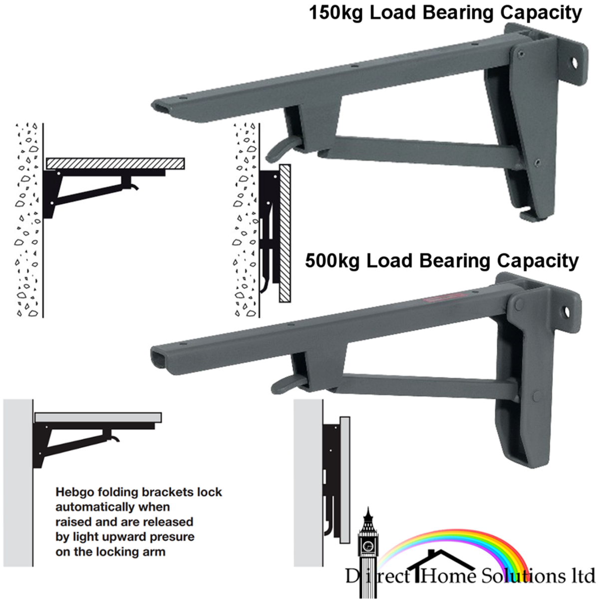 Upward Folding Brackets That Fold