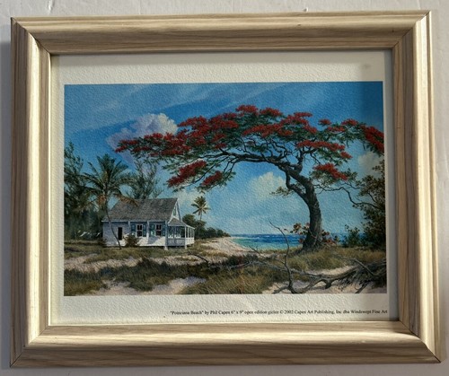 Phil Capen Giclee Print Watercolor Poinciana Beach 6x9 Signed 2002 ...