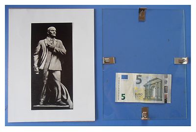 LENIN statua in marmo, Russia URSS Comunismo: quadro cornice vetro cm ...