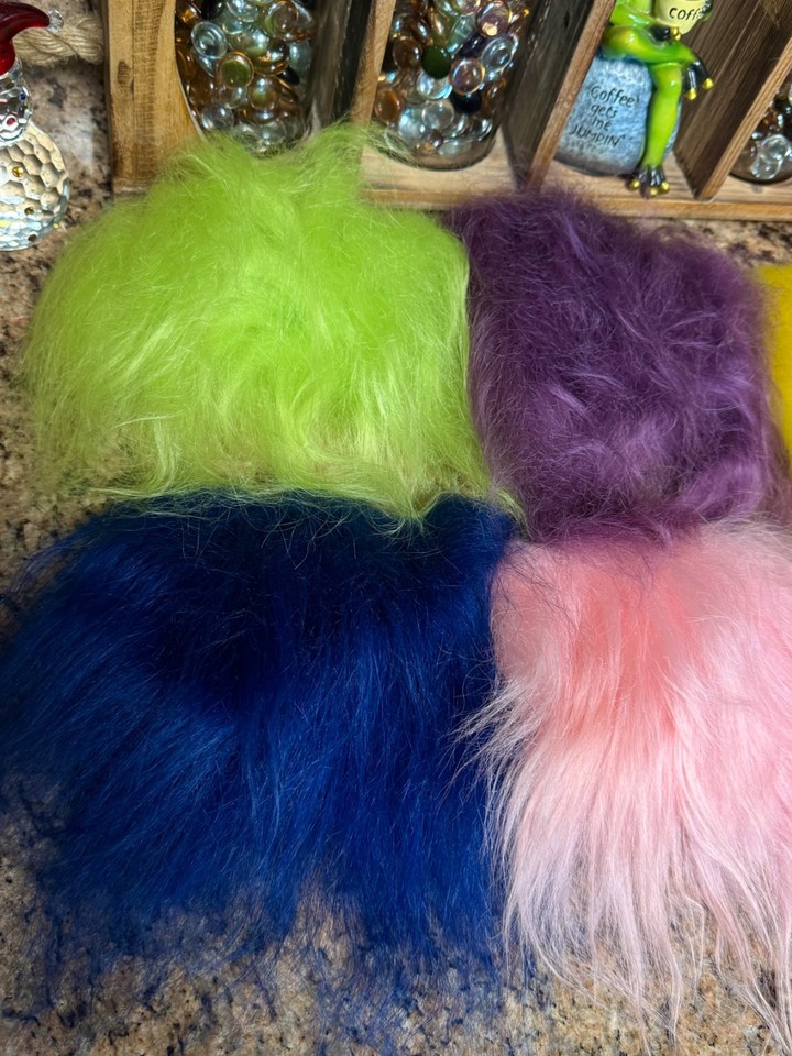 Troll Doll Replacement Hair. 8 Piece Various Color Lot. Icelandic Wool ...