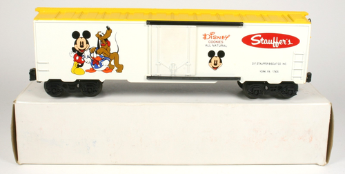 KMT O GAUGE FREIGHT CAR BOXCAR STAUFFER'S DISNEY MICKEY MOUSE KRIS ...