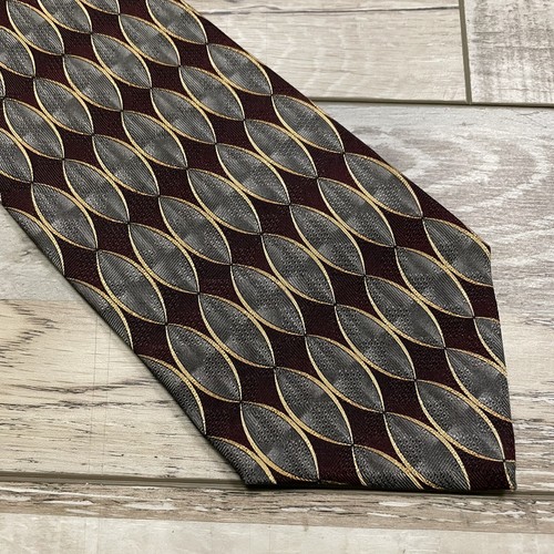 Louis Roth Men's Classic Designer Neck Tie 100% Silk Geometric Print ...