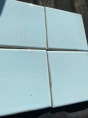 LOW PRICE Antique/Vintage Light Blue 4 3/8” Florida Tile porcelain tile ...